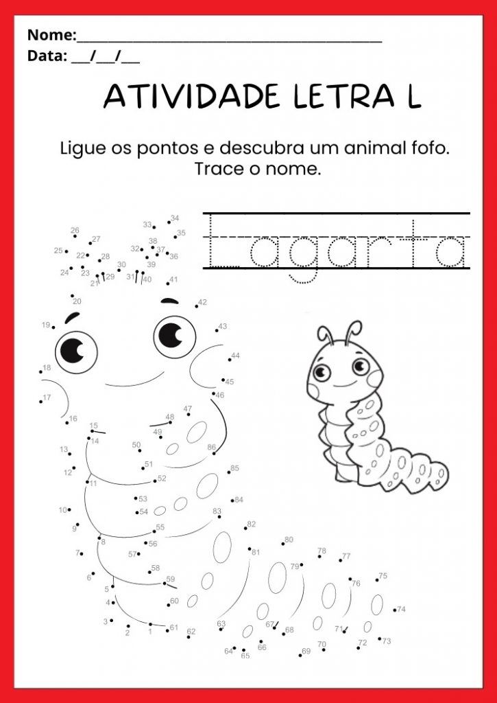 Atividades com a Letra L Maiúscula e Minúscula para Imprimir