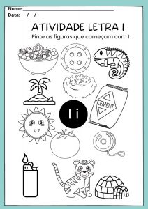Atividades com a Letra I Maiúscula e Minúscula para Imprimir