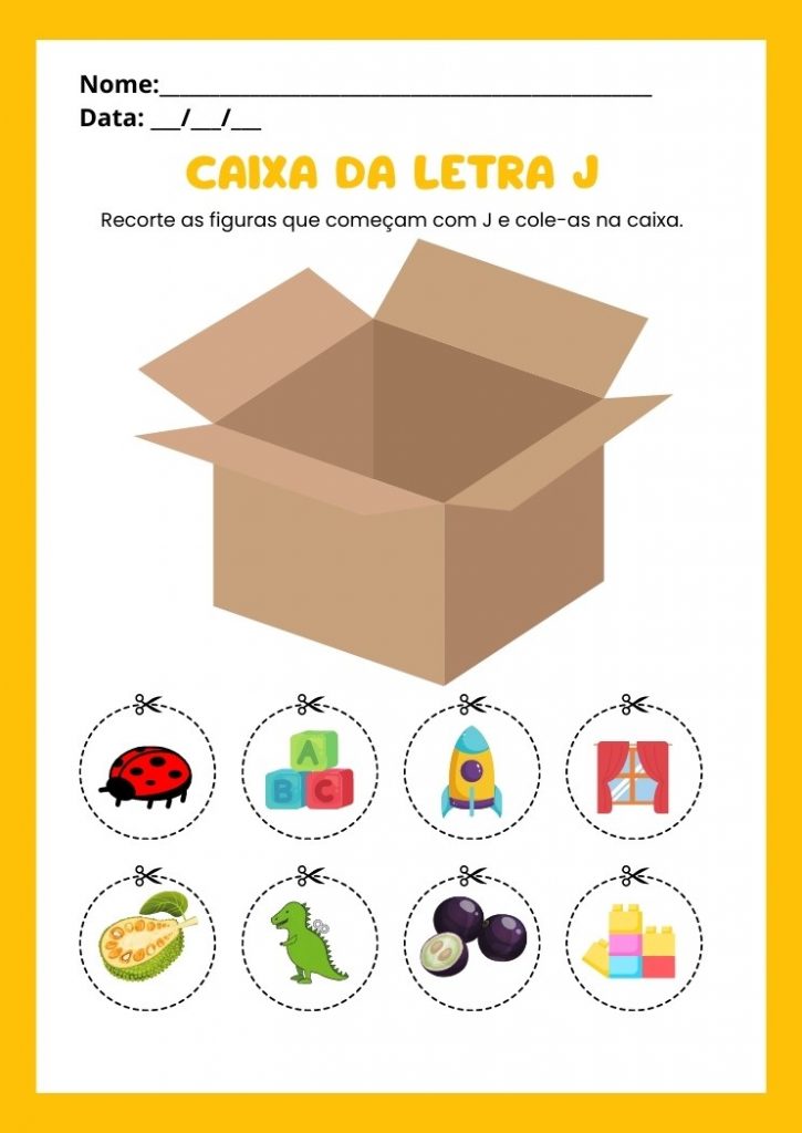Atividades com a Letra J Maiúscula e Minúscula para Imprimir
