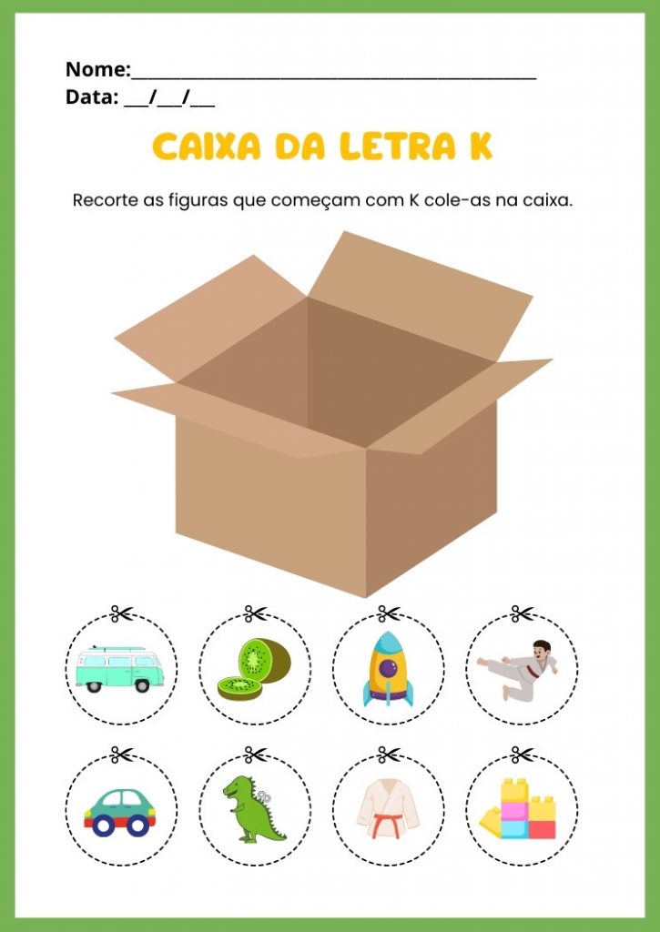 Atividades com a Letra K Maiúscula e Minúscula para Imprimir