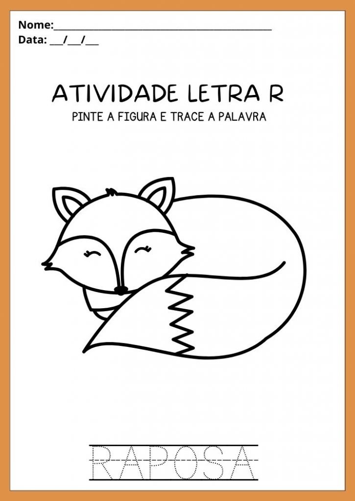 Atividades com a Letra R Maiúscula e Minúscula para Imprimir