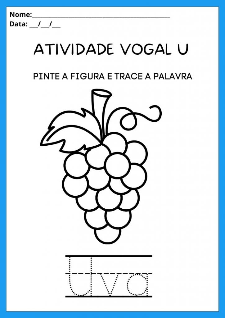Atividades Vogal U para Imprimir