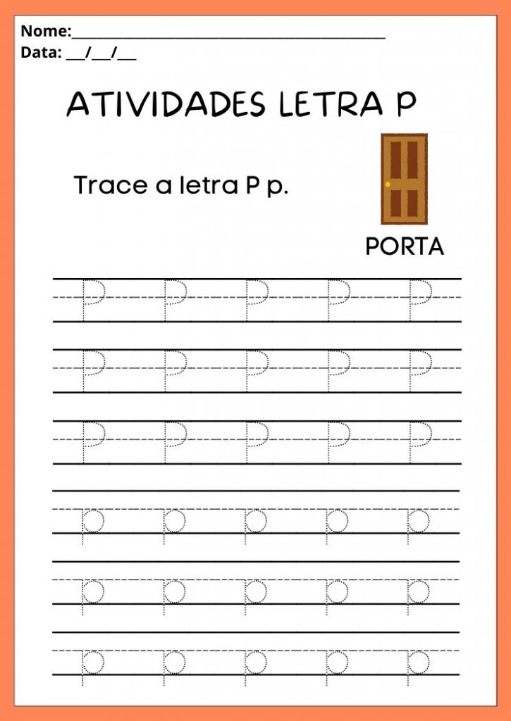 Atividades com a Letra P Maiúscula e Minúscula para Imprimir