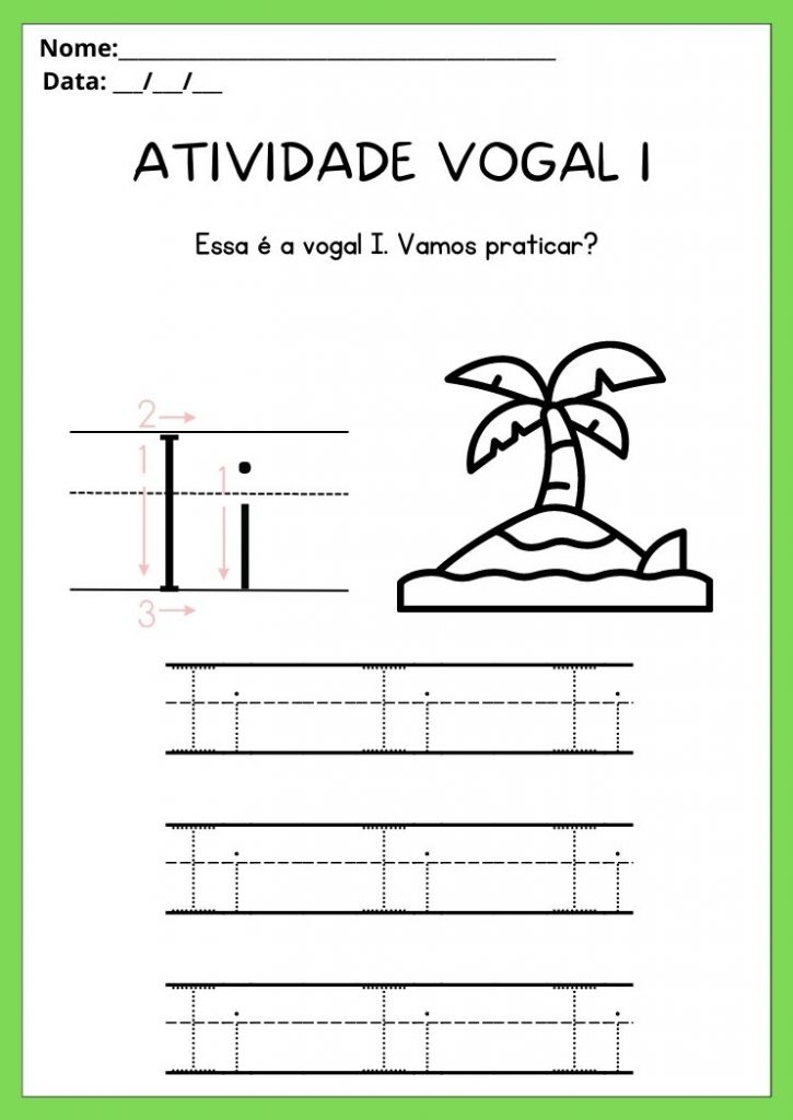Atividades Vogal I Para Imprimir