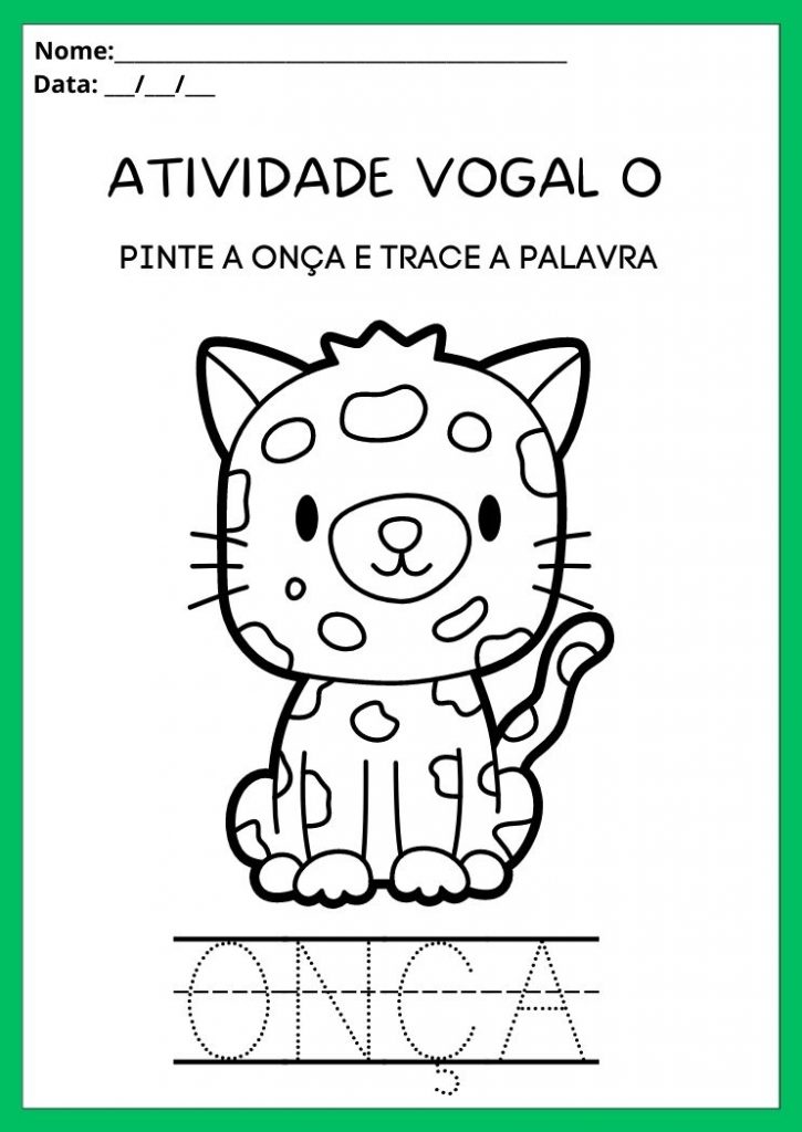 Atividades Vogal O para Imprimir