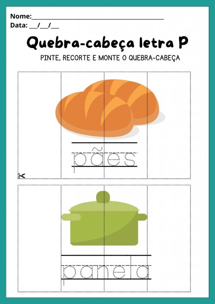 Atividades com a Letra P Maiúscula e Minúscula para Imprimir