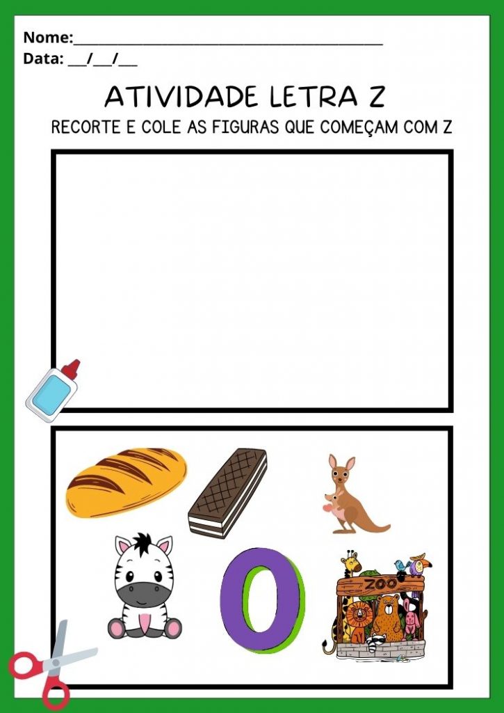 Atividades com a Letra Z Maiúscula e Minúscula para Imprimir