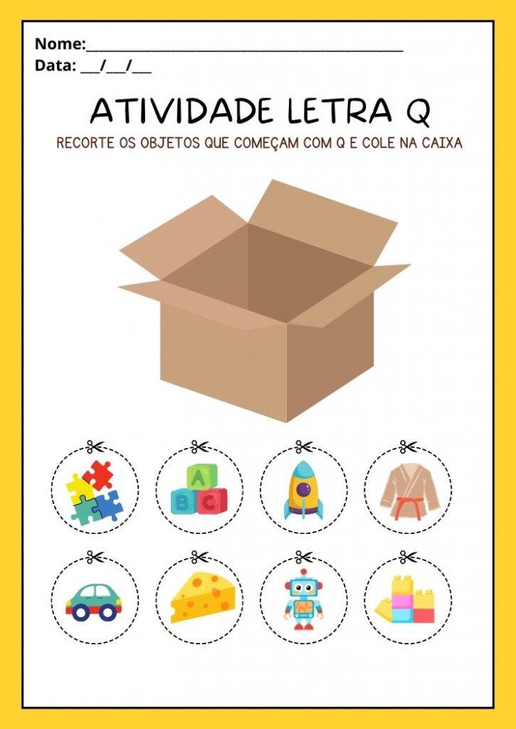 Atividades com a Letra Q Maiúscula e Minúscula para Imprimir