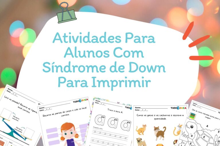 10 Atividades Para Alunos Com Síndrome de Down Para Imprimir