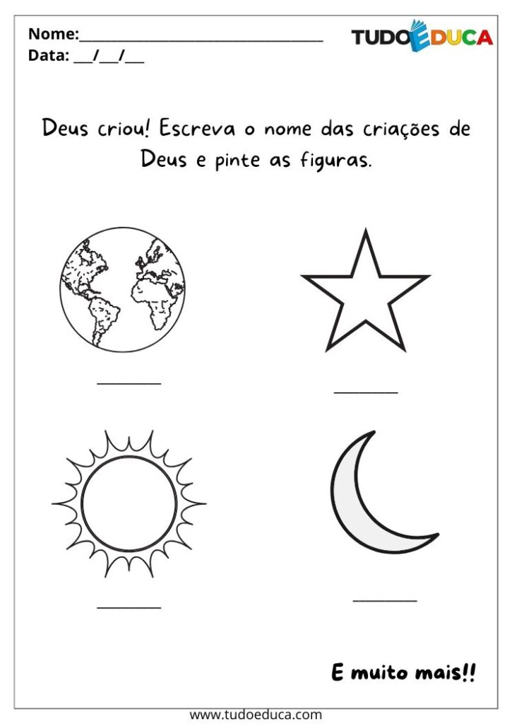 Atividades Bíblicas Sobre a Criação do Mundo