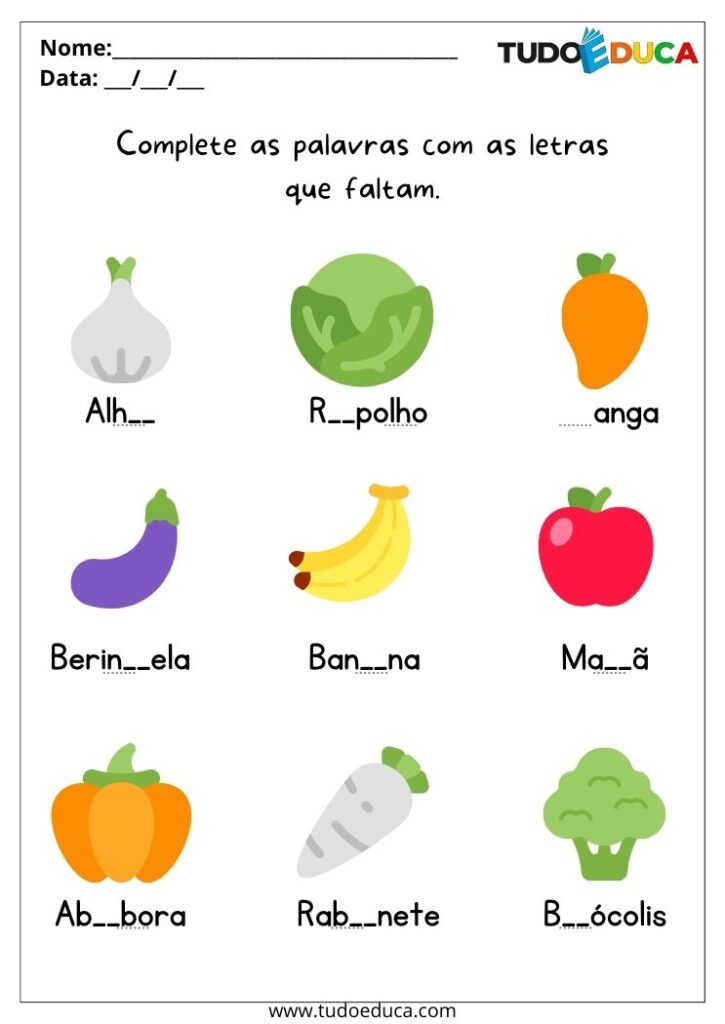 10 Atividades com Frutas e Vegetais para Alunos com Autismo