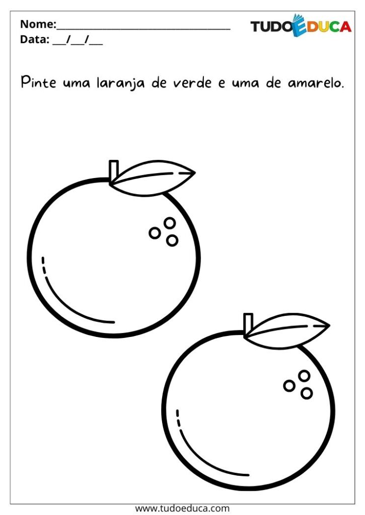 Atividades com Frutas e Cores para Autista