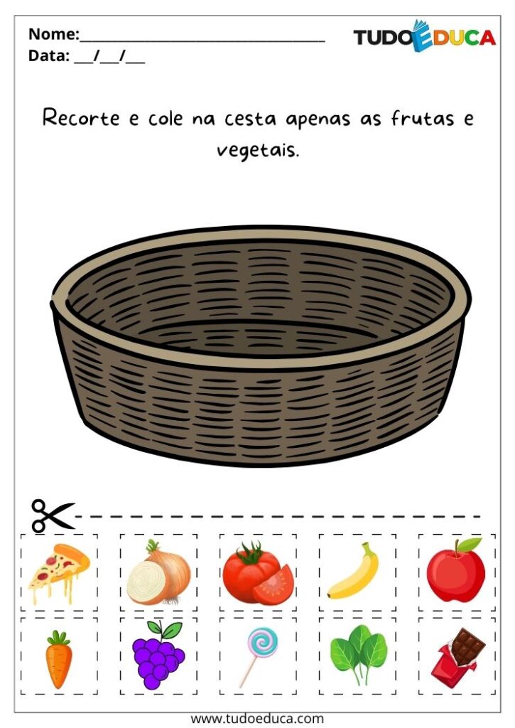 10 Atividades Lúdicas de Alimentação Saudável para Educação Infantil