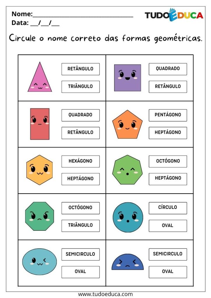10 Atividades com Formas Geométricas para Educação Infantil