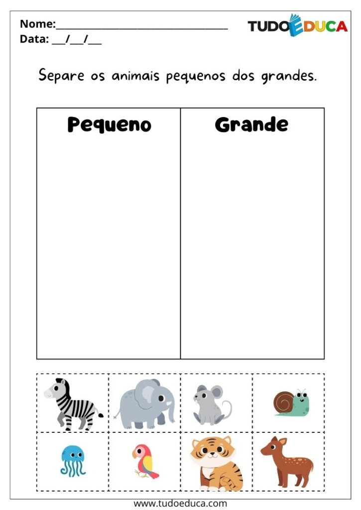 10 Atividades com animais para o maternal