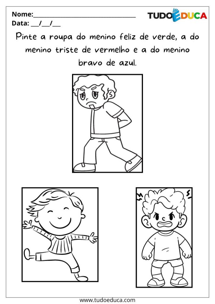 10 Atividades sobre sentimentos para a educação infantil