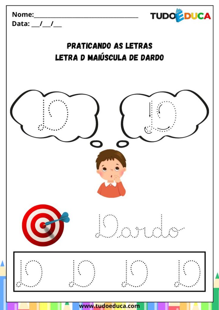 10 Atividades com a Letra D Cursiva para a Alfabetização
