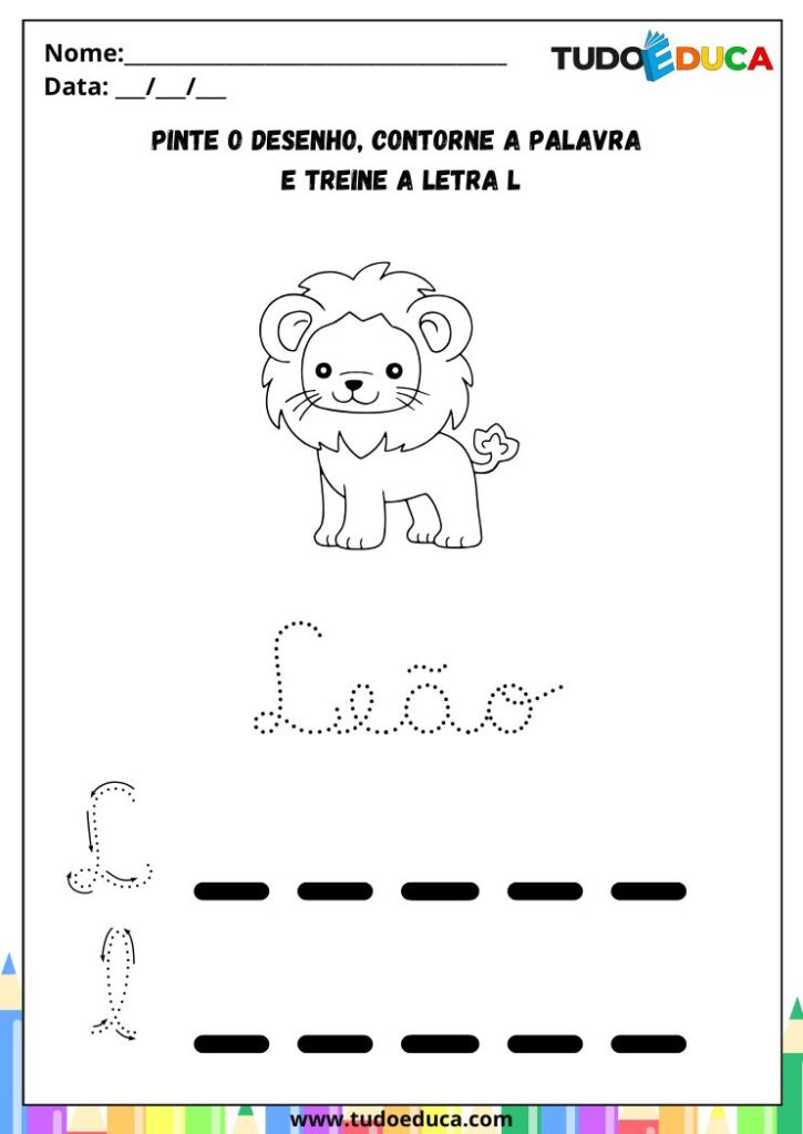 10 Atividades com a Letra L Cursiva para a Alfabetização