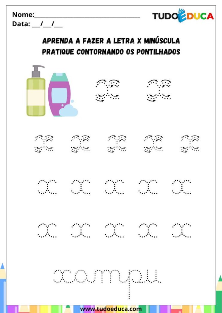 10 Atividades com a Letra X Cursiva para a Alfabetização